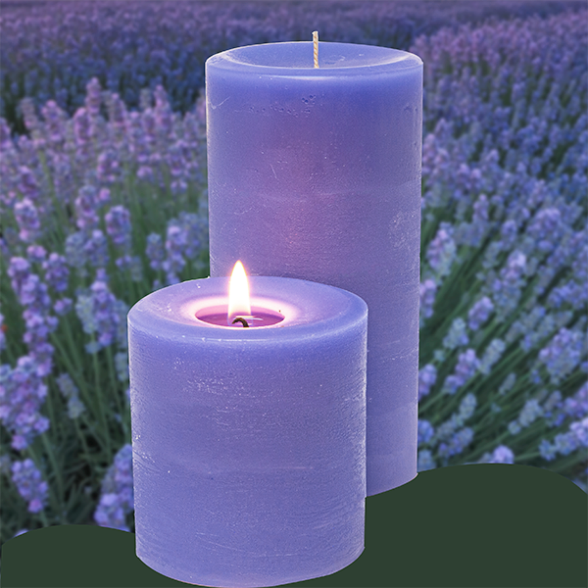 Lavender Fields Scented Pillar Candles