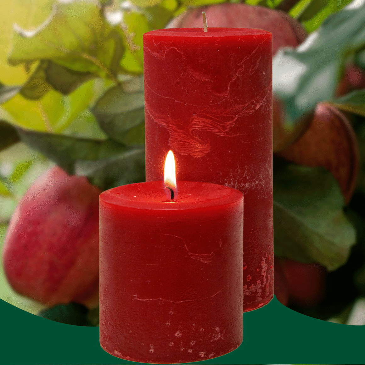 AppleCrisp Scented Pillar Candles